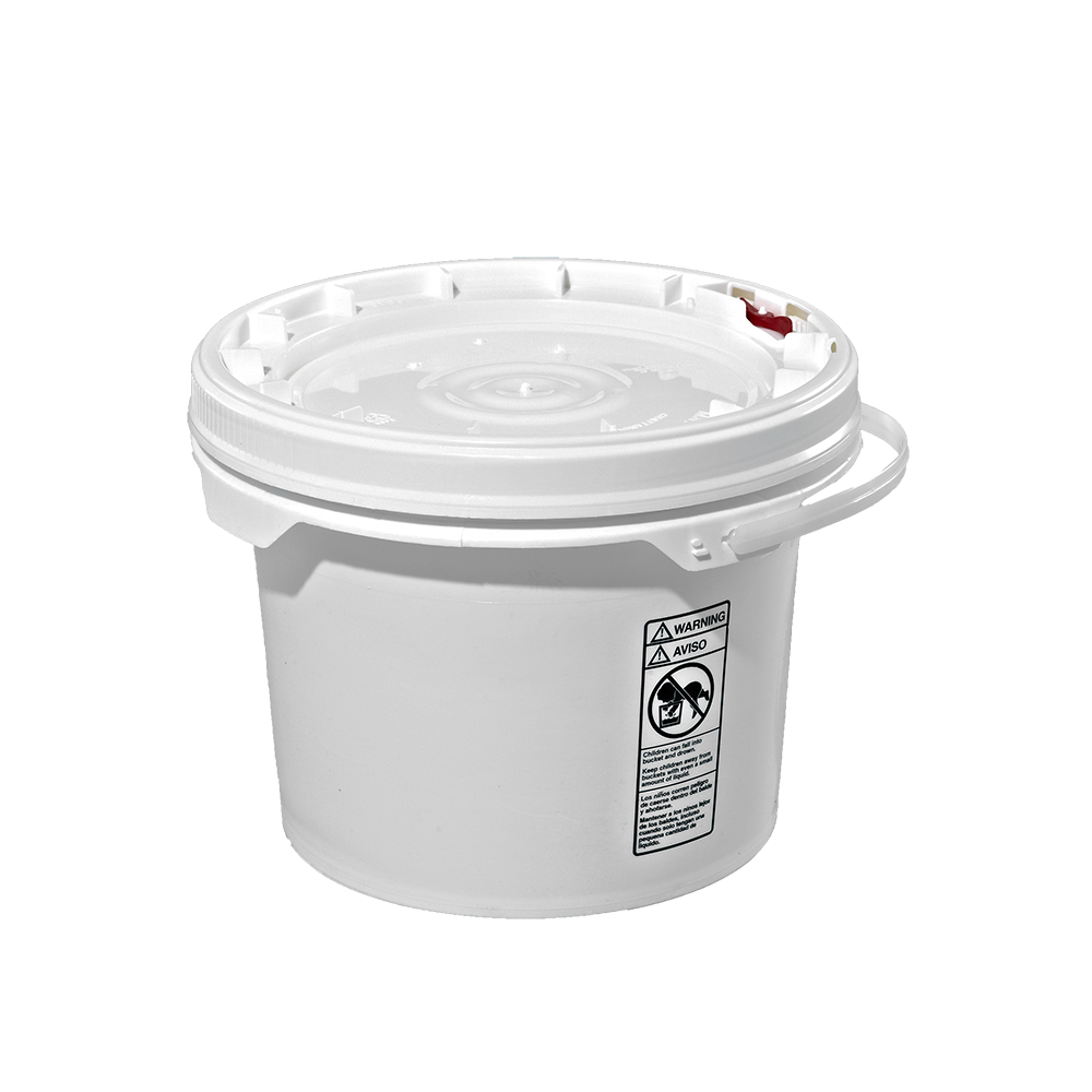 3.5 Gallon White Plastic Screw-Top Pail w/Plastic Handle - Illing ...